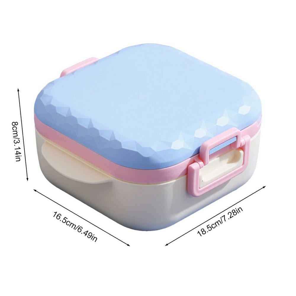 Portable Lunch Containers Square Bento Food Storage box 3 compartments ...