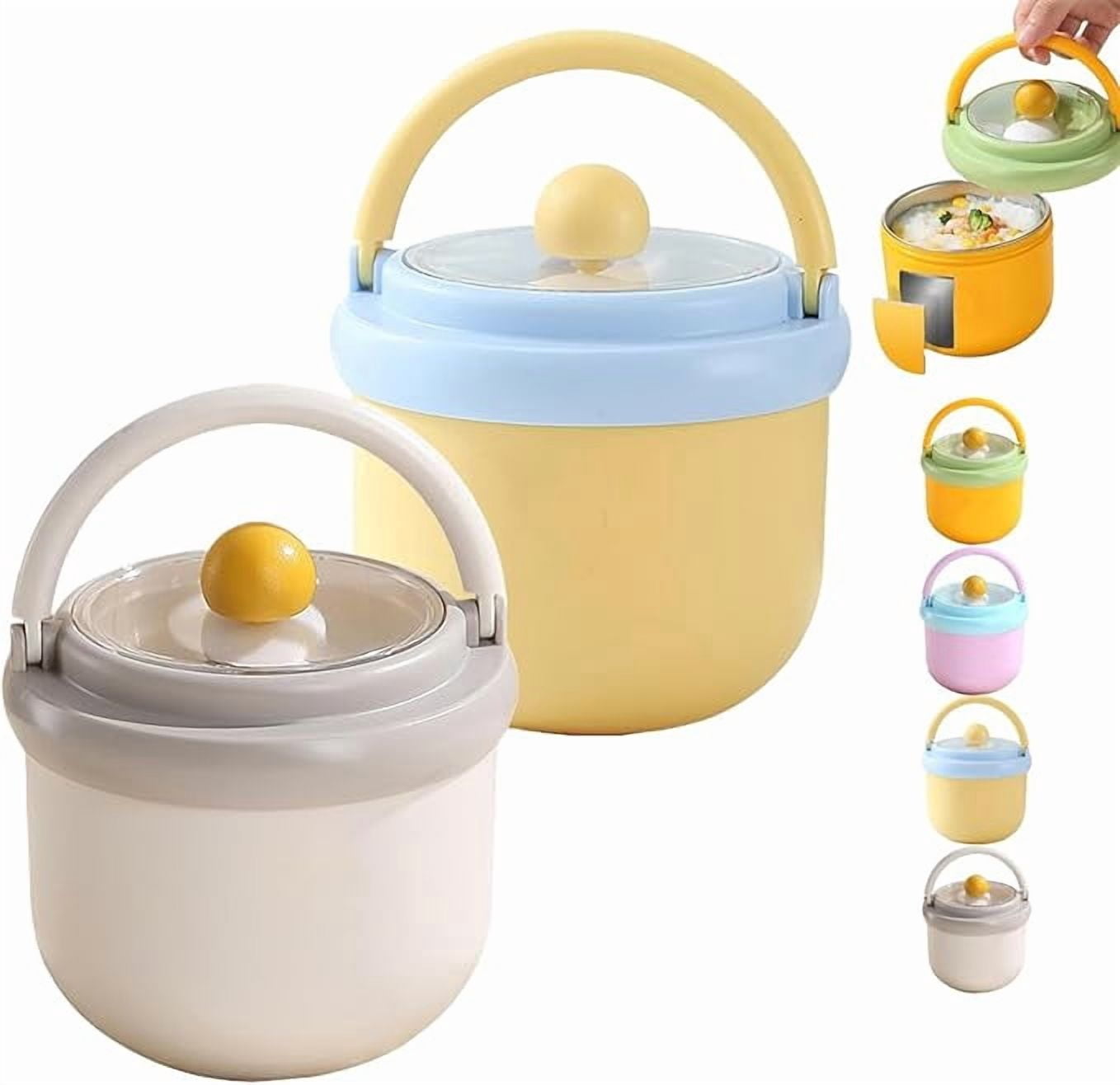 Portable Lunch Food Jar with Handle, Leak-Proof 304 stainless steel ...