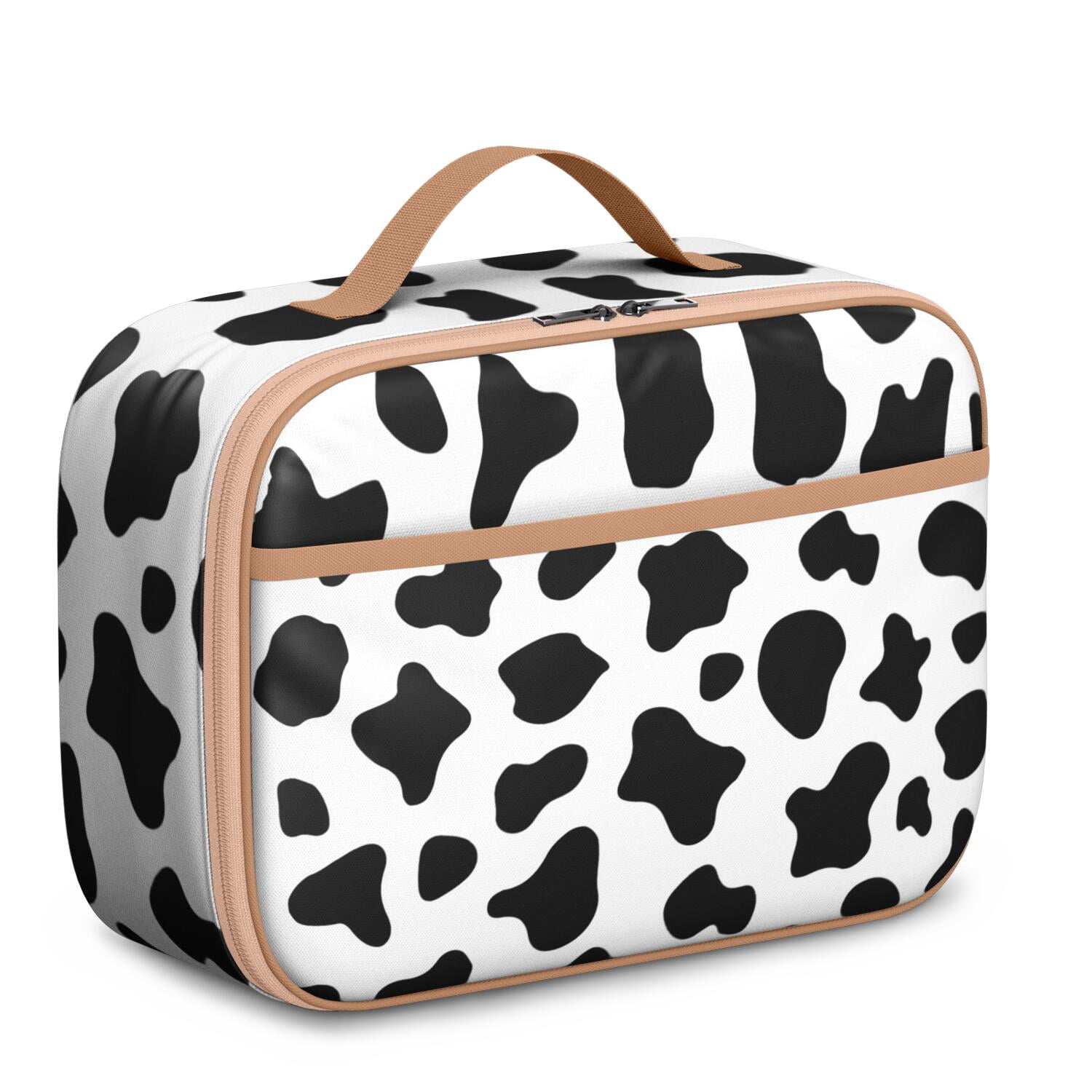 Portable Lunch Pouch With Farmhouse Cow Print, Insulated, Washable ...