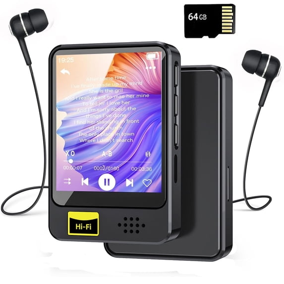 MUSICOZY MP3 Player with Bluetooth 64GB,Music Player with Built-in HD ...