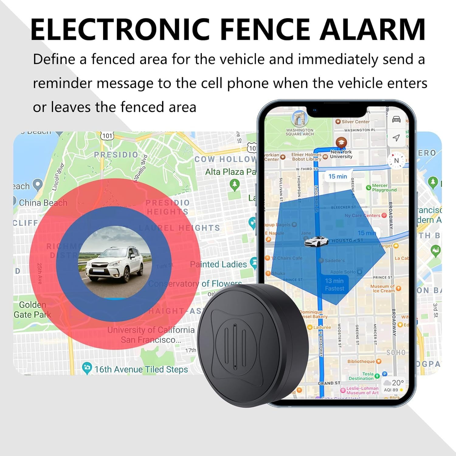 Portable Magnetic GPS Tracker for Vehicles - Real-Time, All-Round ...