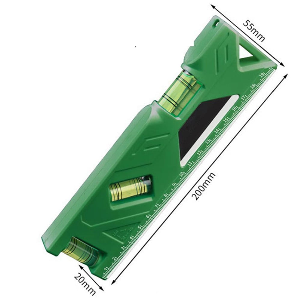 Portable Magnetic Pocket Level Gauge Mini Protractor With Metric Ruler ...
