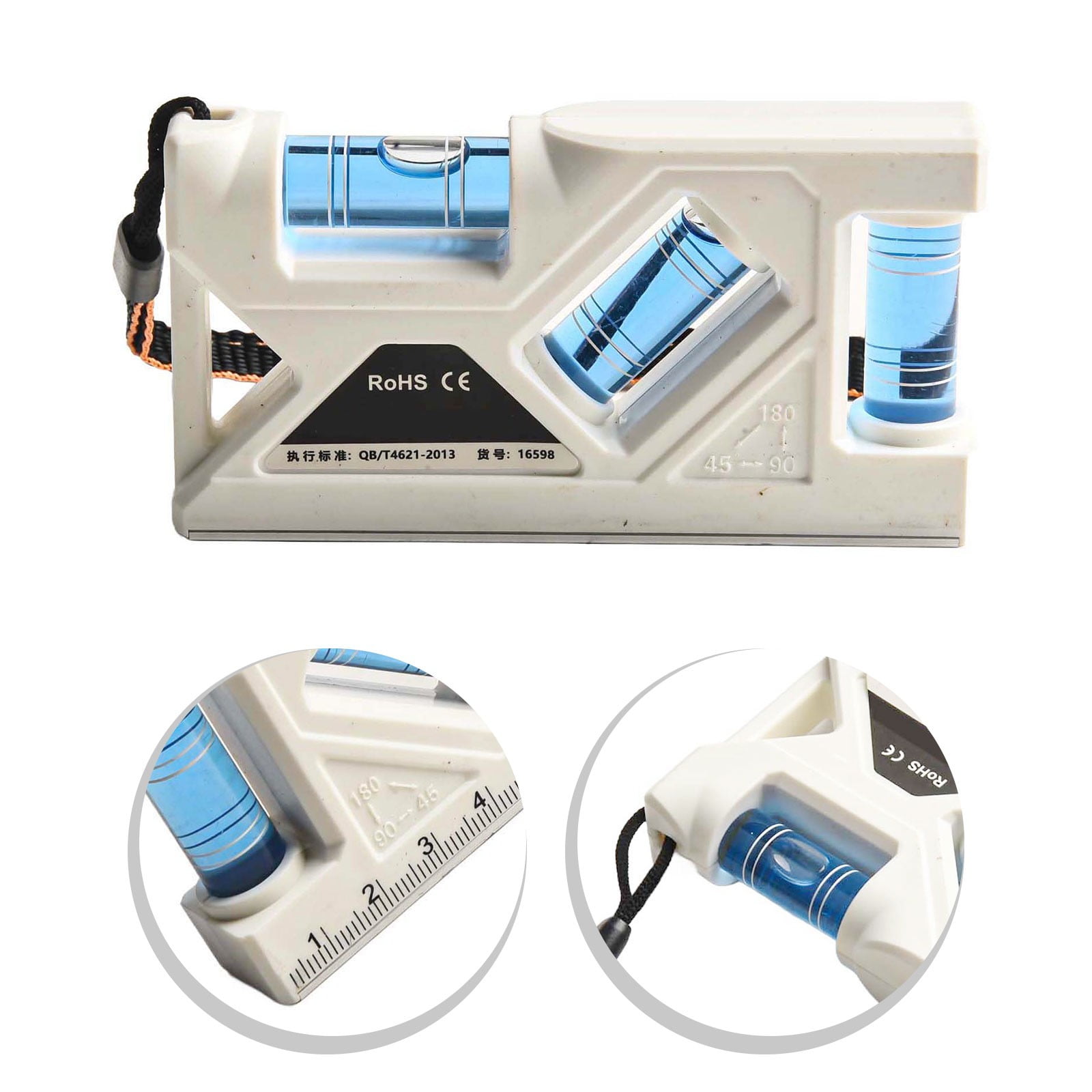 Portable Magnetic Pocket Level Gauge Mini Protractor With Metric Ruler ...