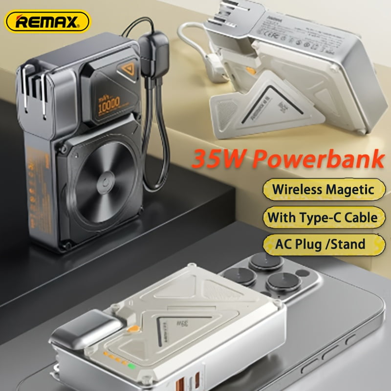 Portable Magnetic Power Bank (10000/20000mAh): 35W Super Fast Charge ...