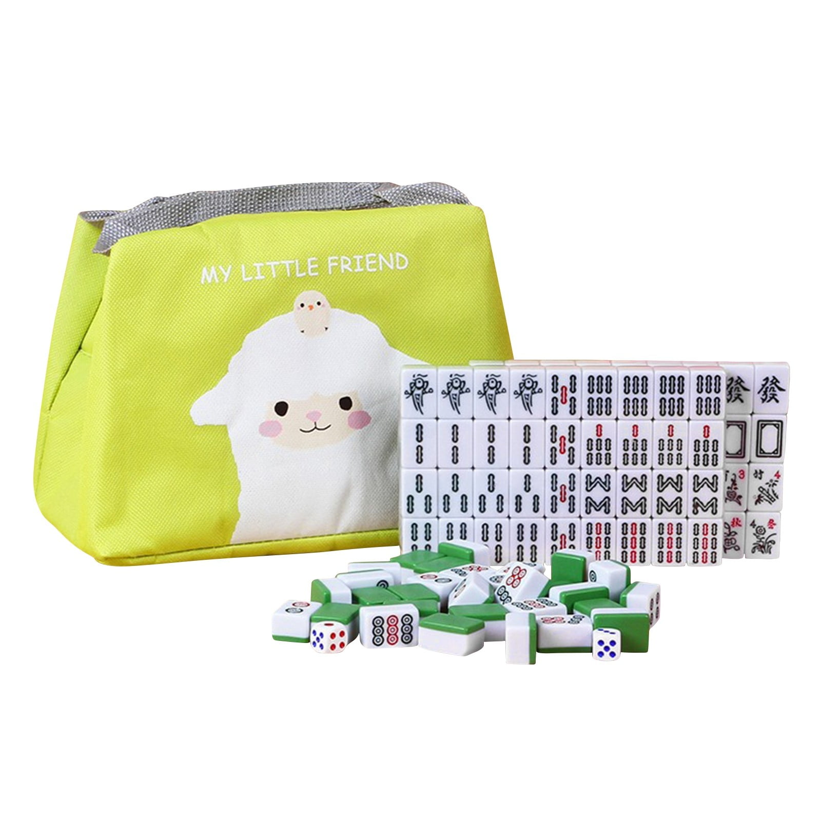 Portable Mahjong Set for Kids and Families, Complete Tile Game with ...