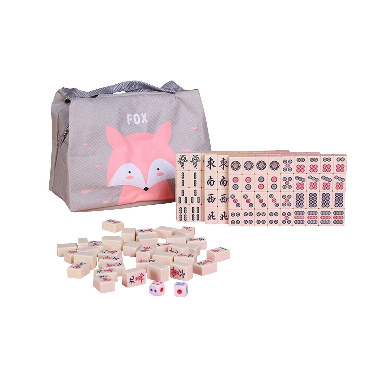 Portable Mahjong Set for Kids and Families, Complete Tile Game with ...