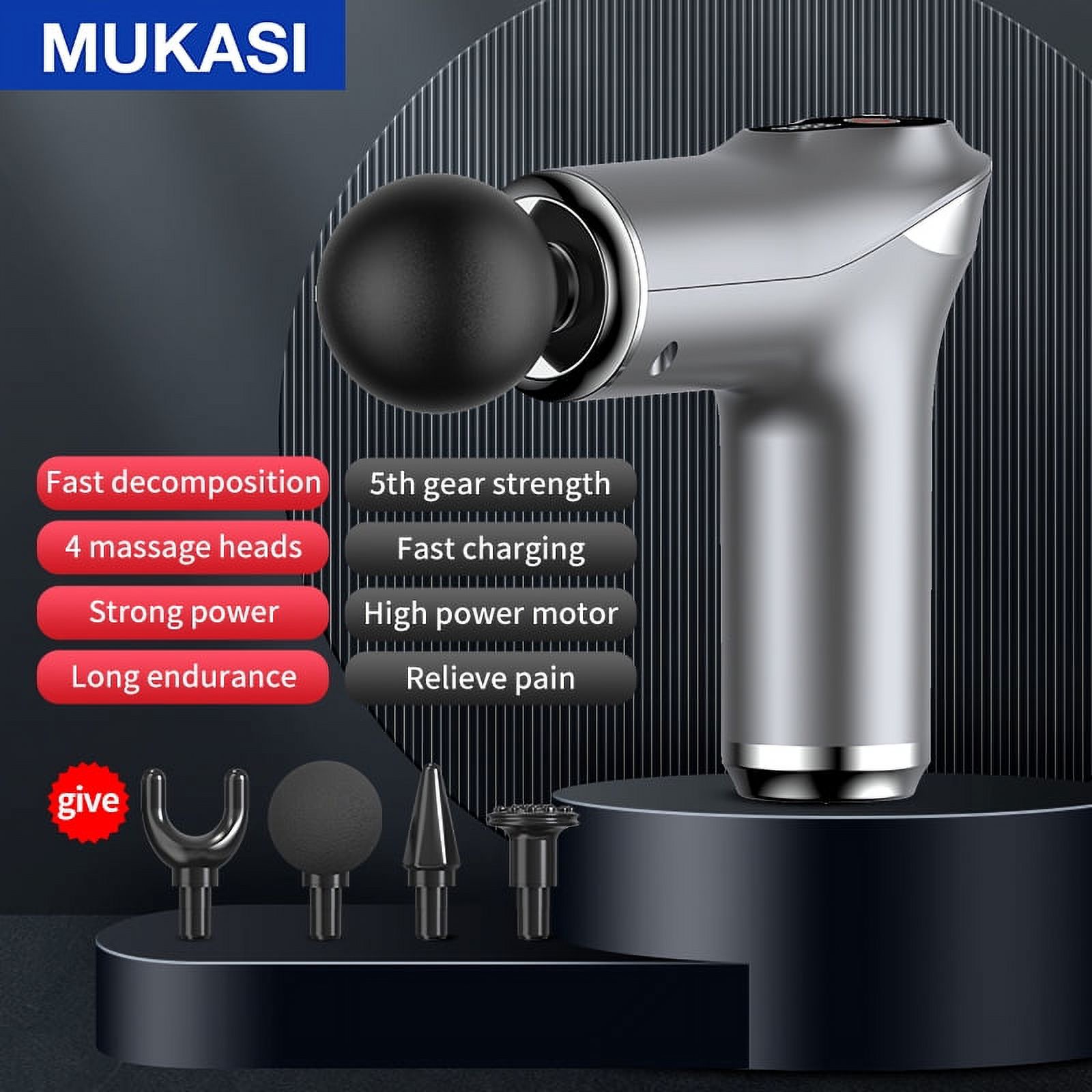 Portable Massage Gun Percussion Pistol Massager For Body Neck Deep ...