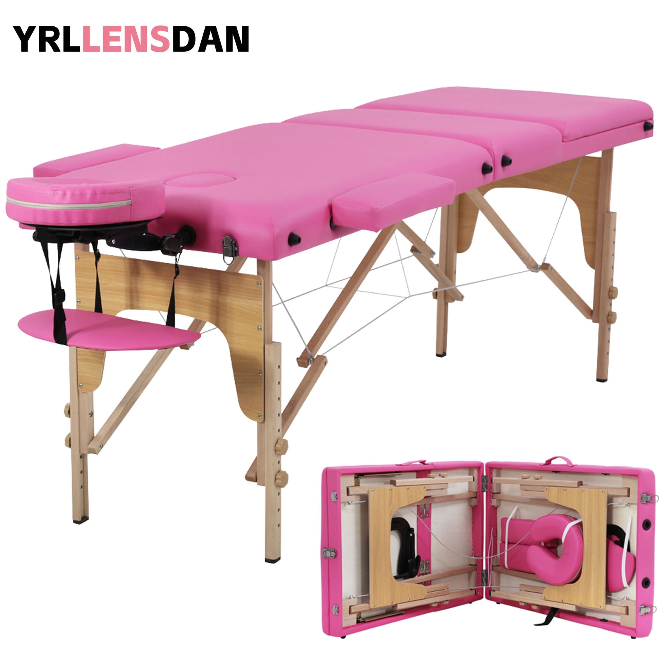 YRLLENSDAN Adjustable Massage Table w/Backrest and Armrests 24", Hot ...