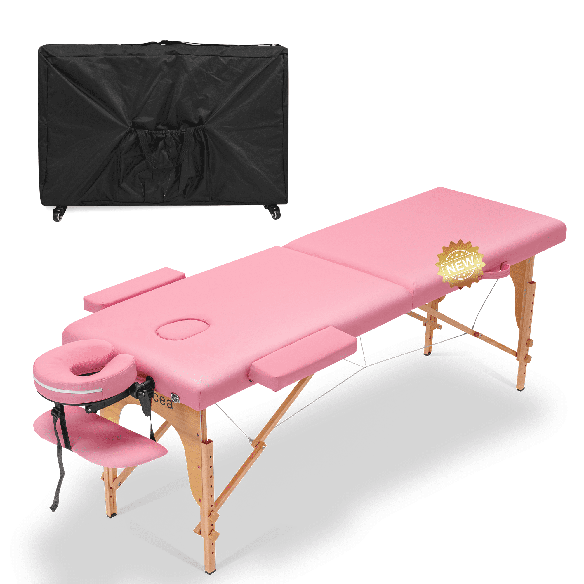 Portable Massage Table with Carrying Case, Height Adjustable Spa Bed ...