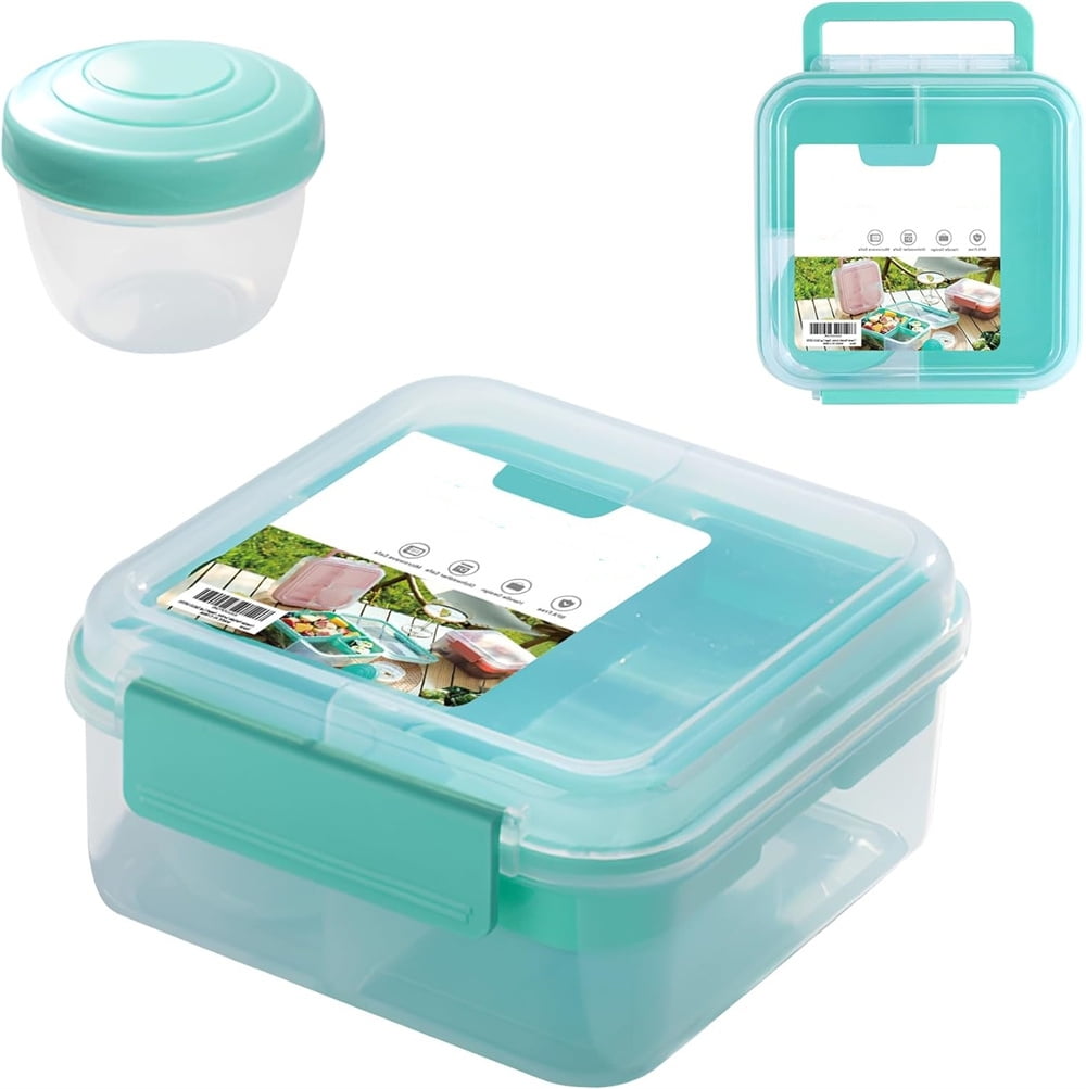 Portable Meal Prep Bento Box,Double Layer and Handle Design,Reusable ...