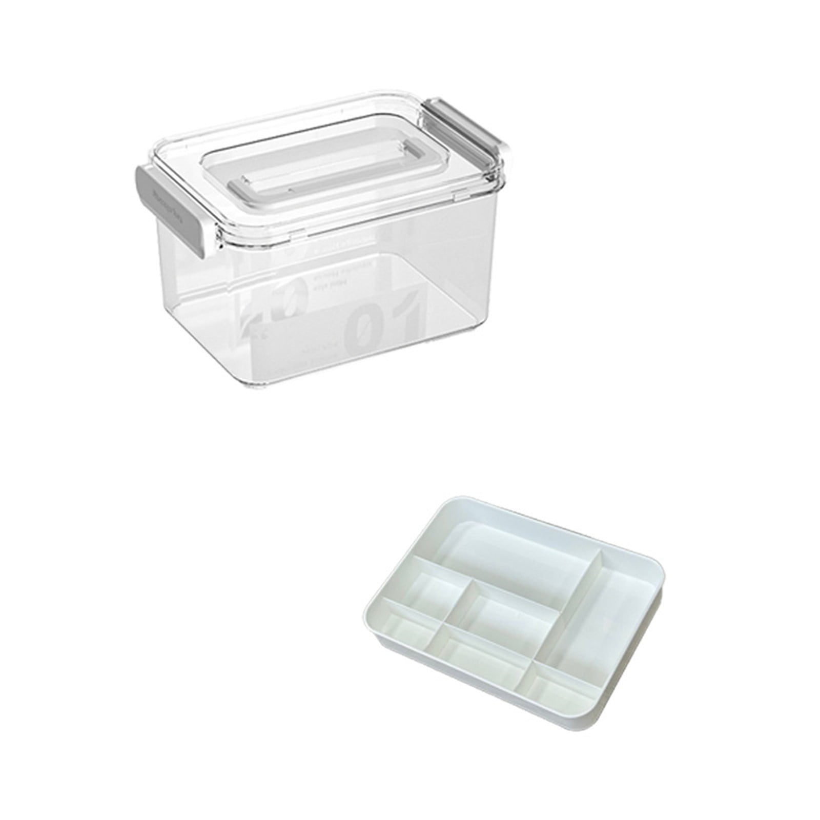 Portable Medicine Box + Grid Transparent Color [Small], Storage Box ...