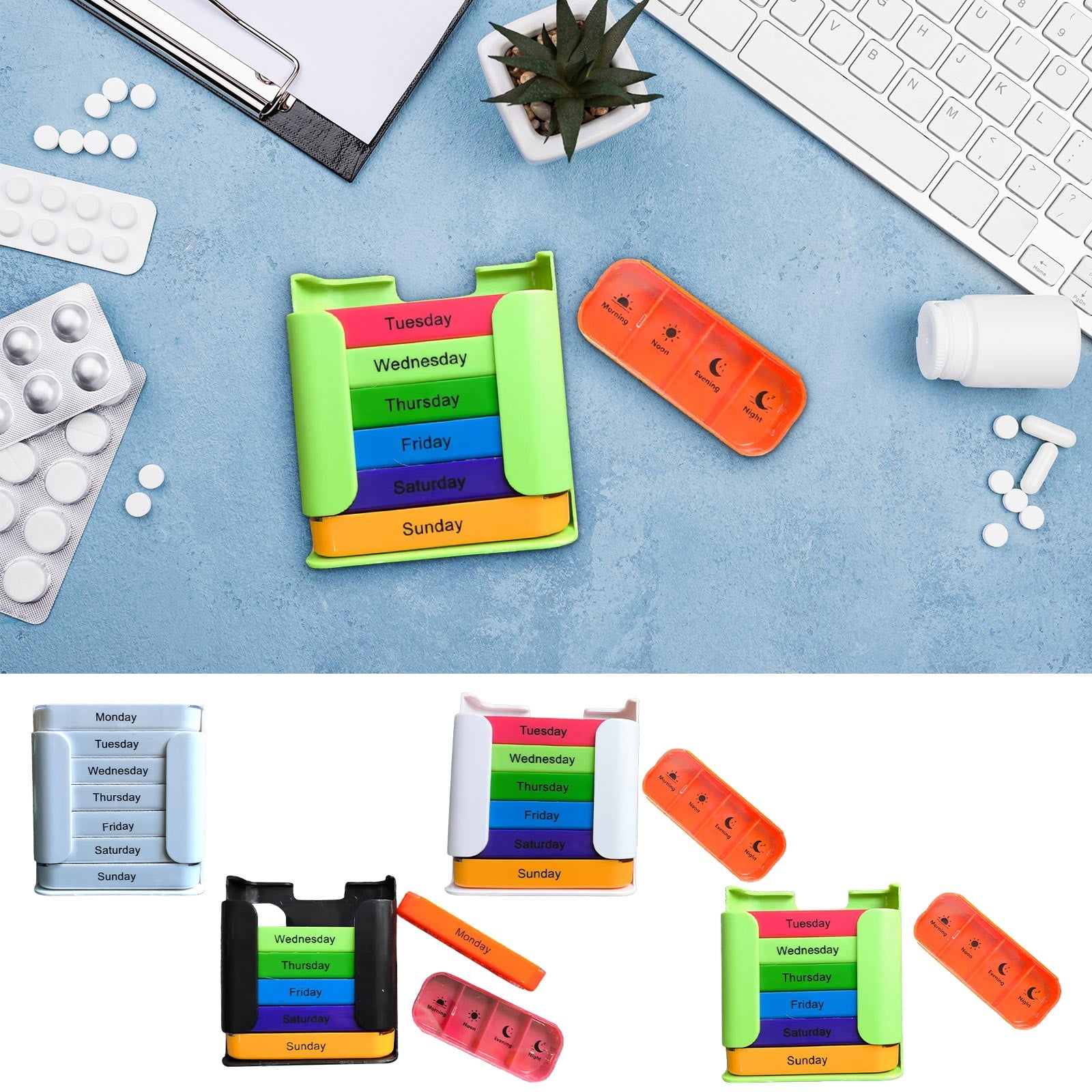 Portable Medicines Box,Travel First-Aid Kit,Secure Locking Lid,Durable ...