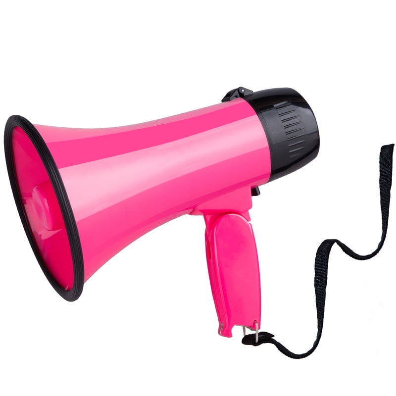 Portable Megaphone Bullhorn 20 Watt Power Megaphone Speaker-Rose ...