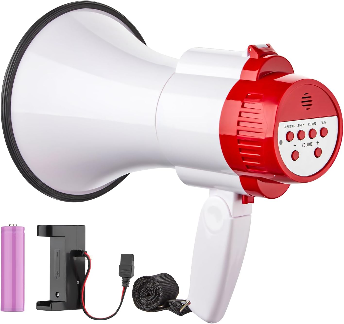Portable Megaphone Spearker/Bullhorn-with Built-in Siren/Alarm-Music-30 ...
