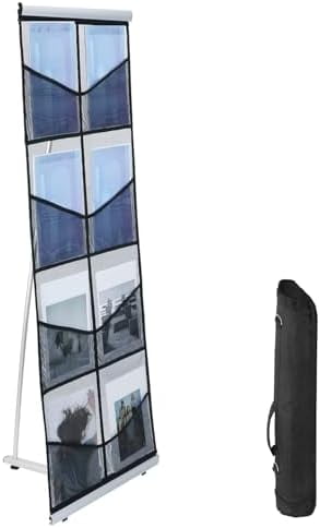 Portable Mesh Brochure Holder with 8 Pockets, Collapsible Design ...