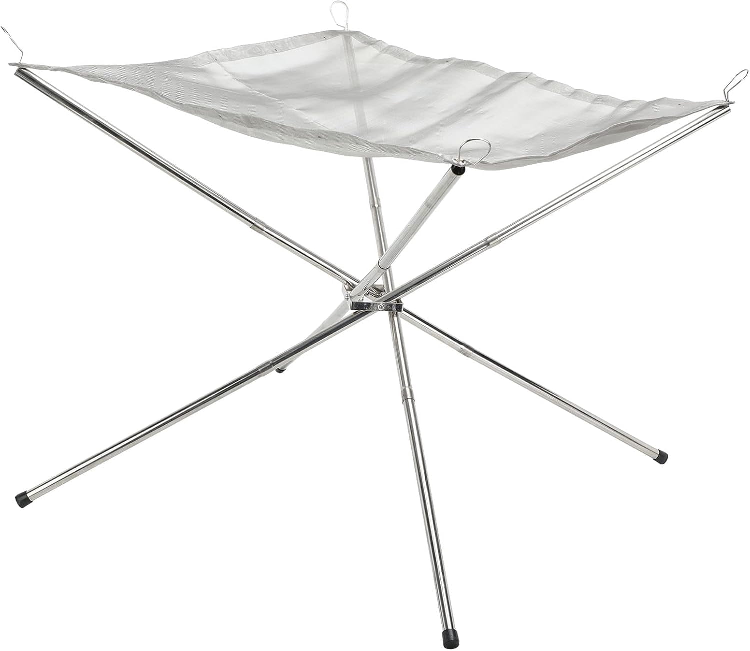 Portable Mesh Fire Pit with Stainless Steel Stand, Barbecue Grill for ...