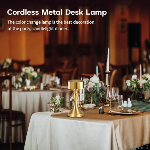 Portable Metal LED Lamp, Cordless Metal Lamp, Touch Control Charging ...