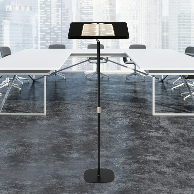 Portable Metal Podium Stand Adjustable Height 31.5-51.18inch Conference ...