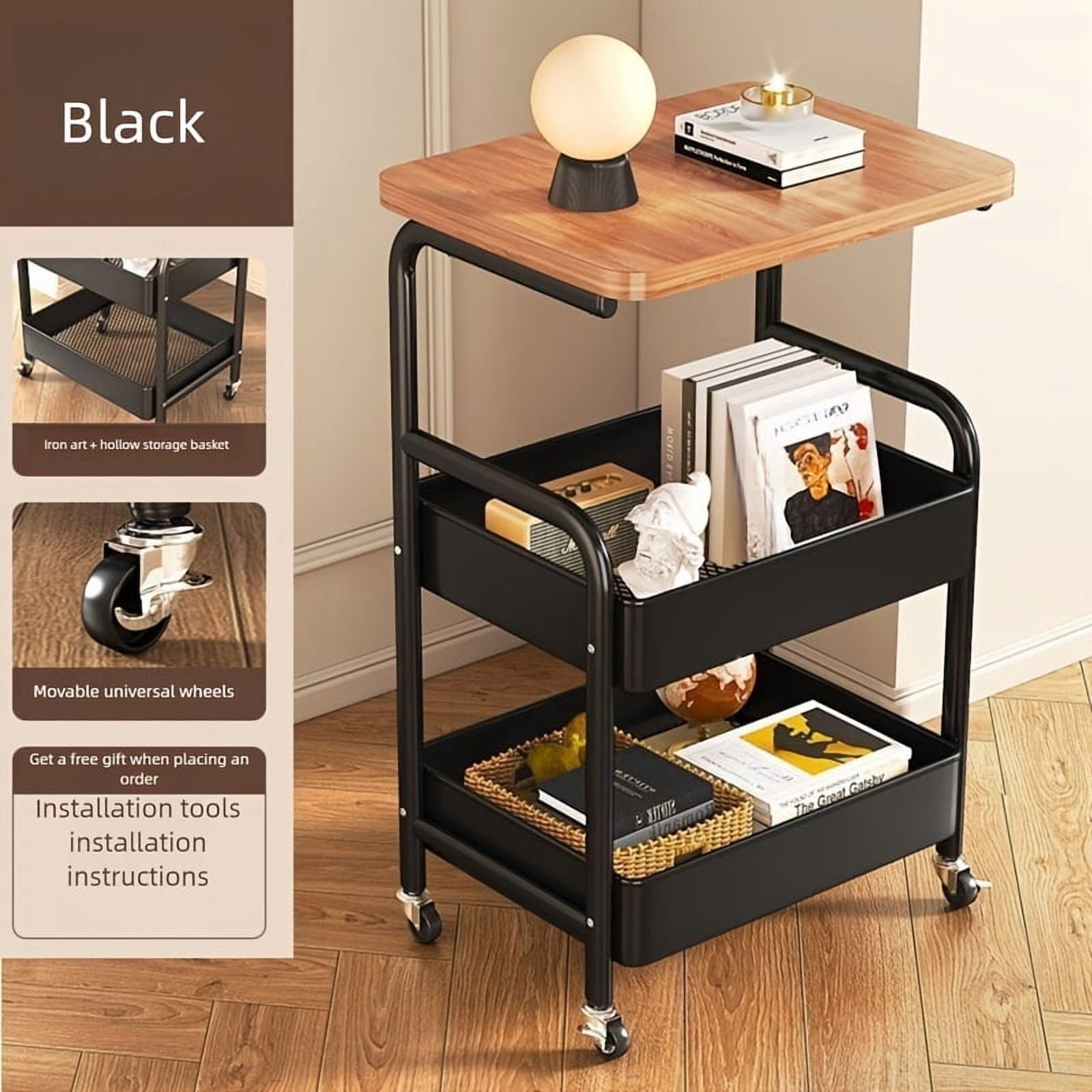 Portable Metal Snack Shelving Unit: Sturdy Steel Construction with ...