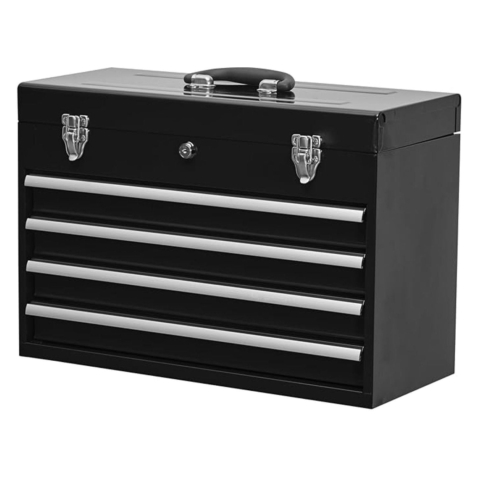 Portable Metal Tool Chest with 4 Drawers, 4-Drawer Tool Chest with Lock ...
