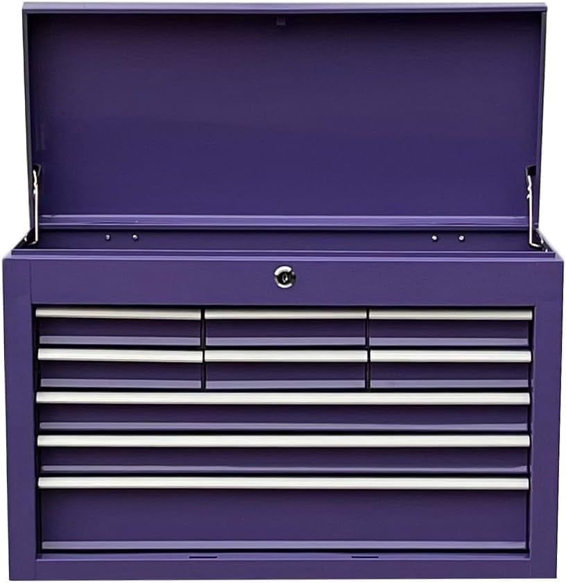 Portable Metal Tool Chest with 9 Drawers, 24" 9-Drawer Tool Chest ...