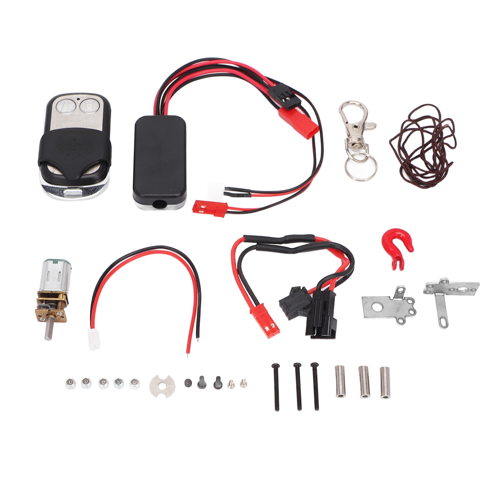 Portable Metal Winch Remote Controller Receiver Set for RC Vehicle ...