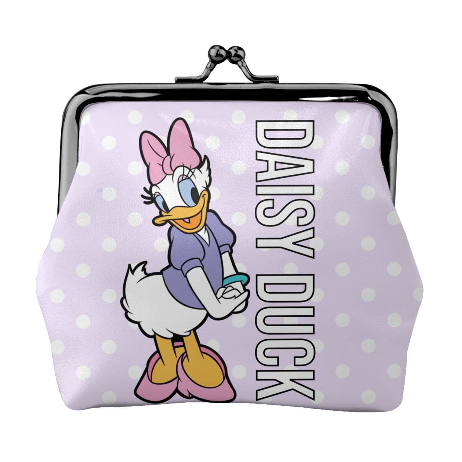 Portable Mickey mouse Leather Coin Purse Small Kiss-Lock Change Pouch ...