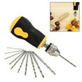 Portable Micro Mini Tiny Hand Drill+10pcs Drill Bits 0.5-3.2mm DIY Tool ...