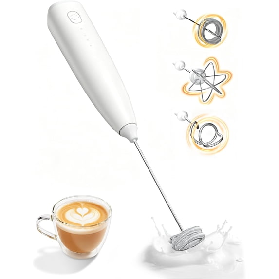 Portable Milk Frother Handheld,Electric Drink Mixer & Wand, 3 ...