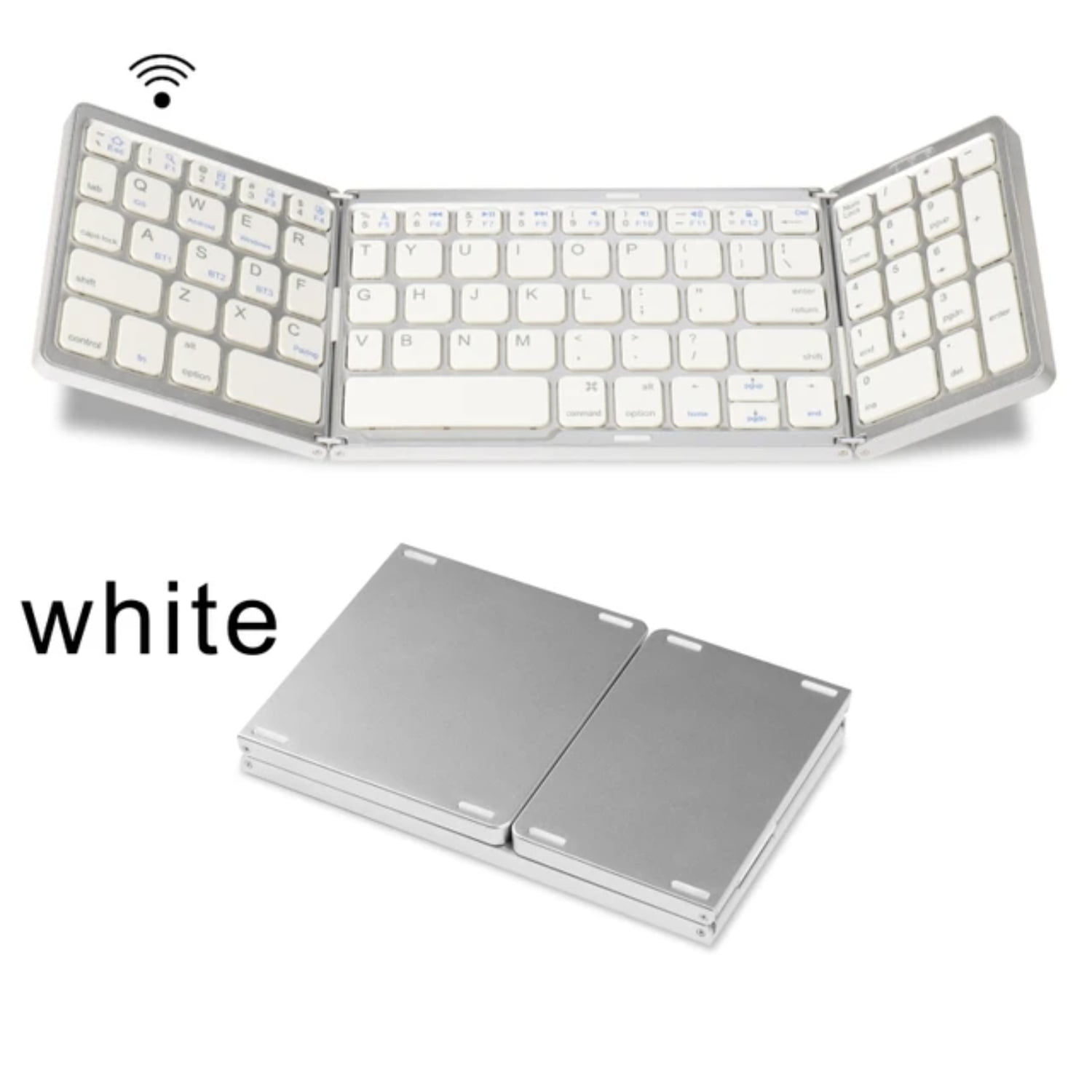 Portable Mini 3-Fold Wireless Bluetooth Keyboard for Tablet Mobile and ...