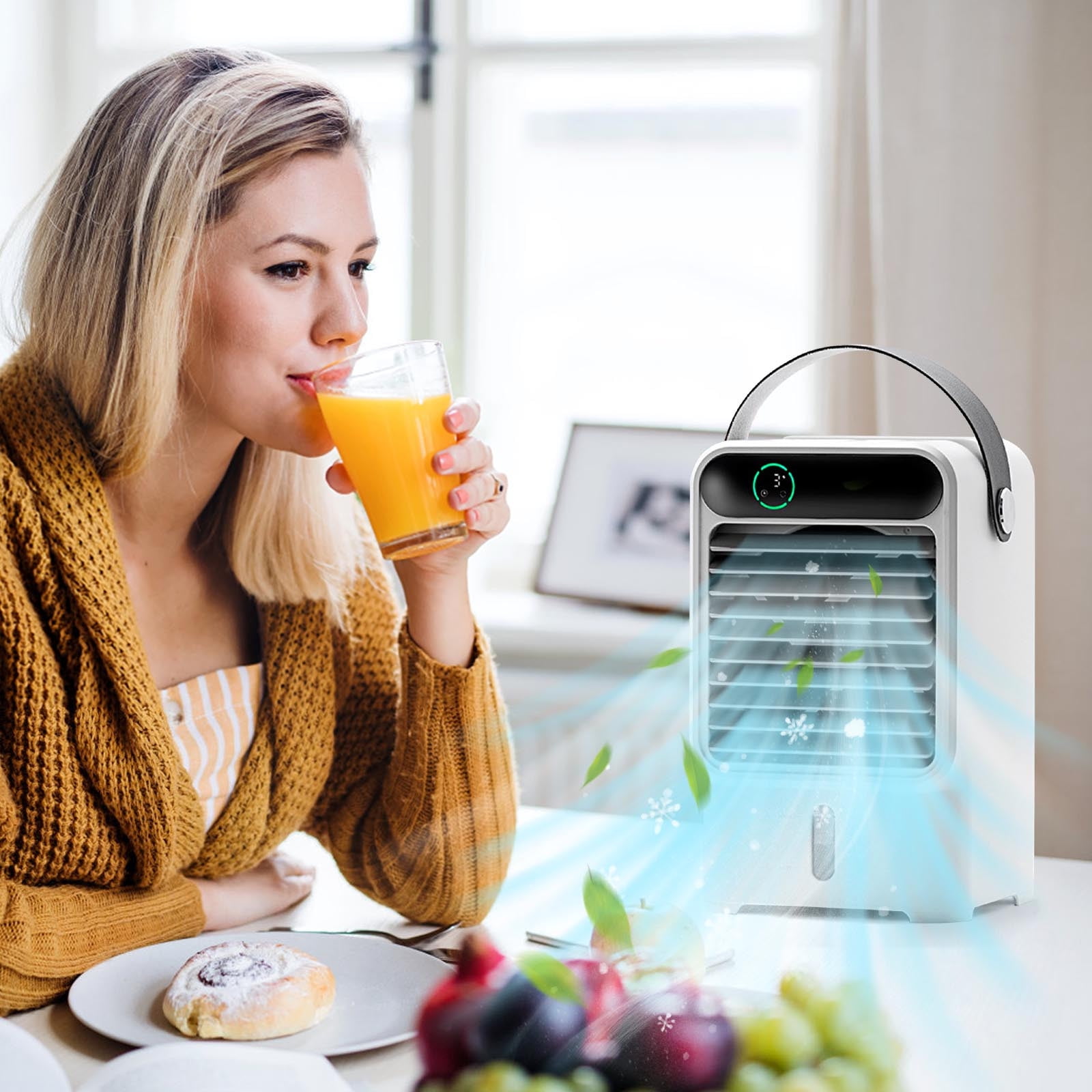 Portable Mini Air Conditioner Fan - USB-Powered Water Cooling System ...