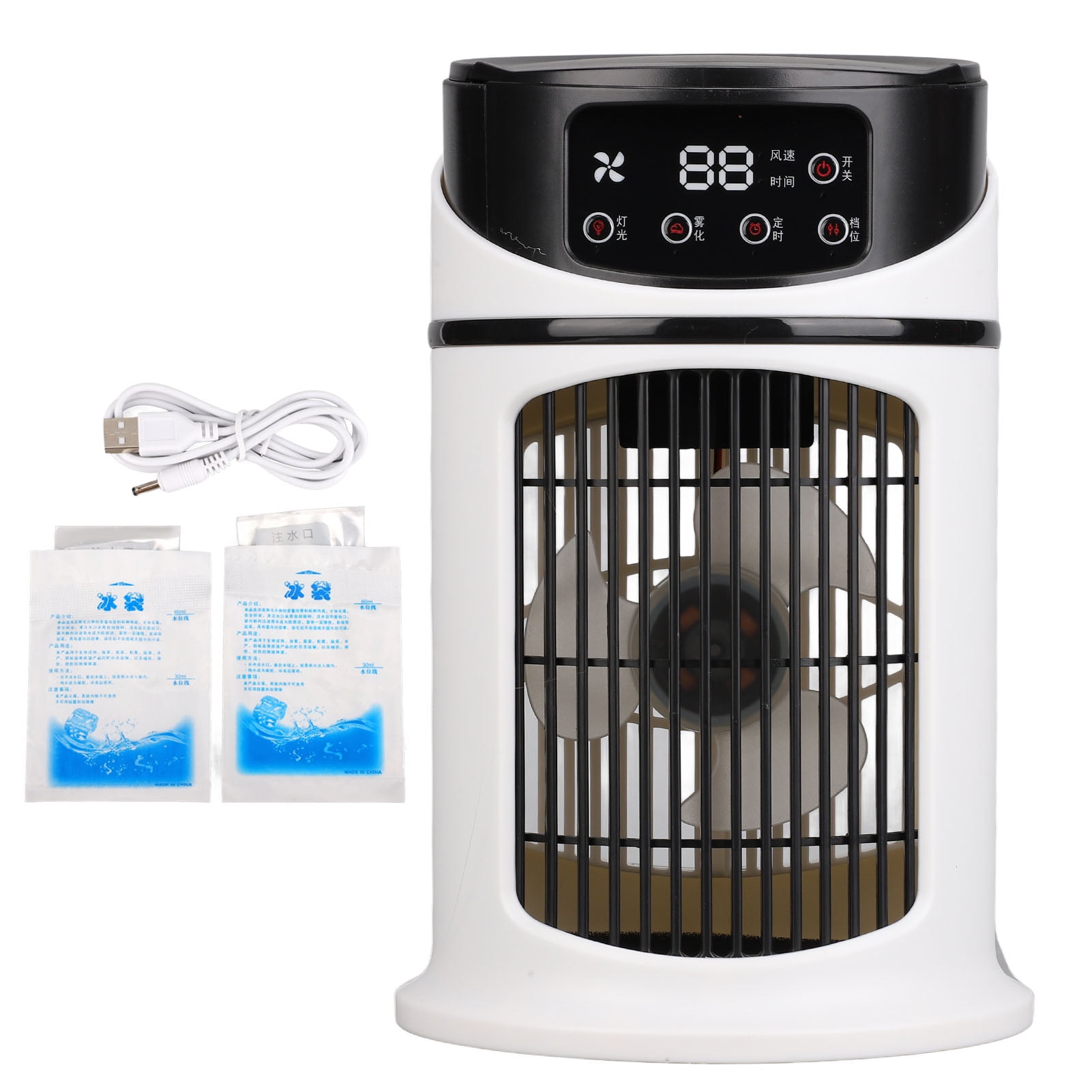 Portable Mini Air Conditioner Mobile Multifunction Air Cooler Fan Water ...
