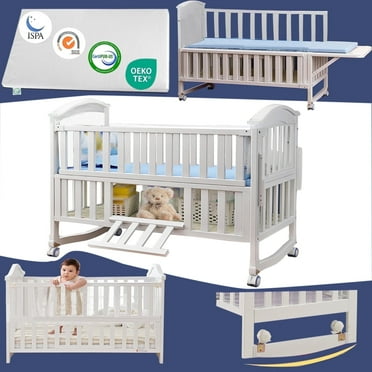 Evolur Loft Antilia Mid Century 4-in-1 Convertible Crib, Vanilla Bean - Walmart.com