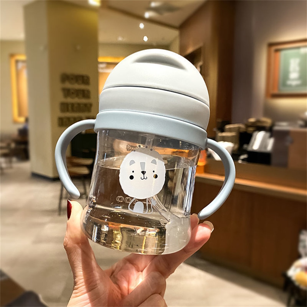 Portable Mini Baby Cup With Shoulder Convenient Kawaii School Straw Cup ...
