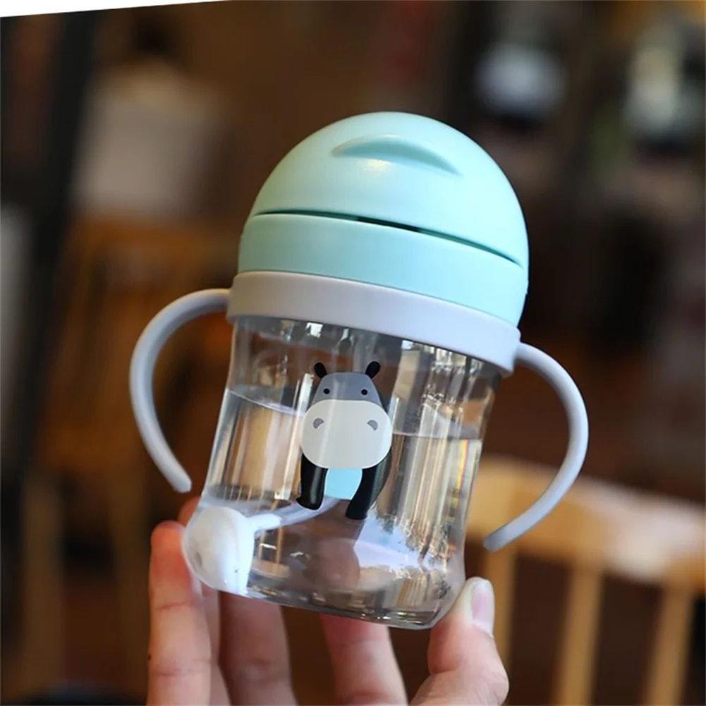 Portable Mini Baby Cup With Shoulder Convenient Kawaii School Straw Cup ...