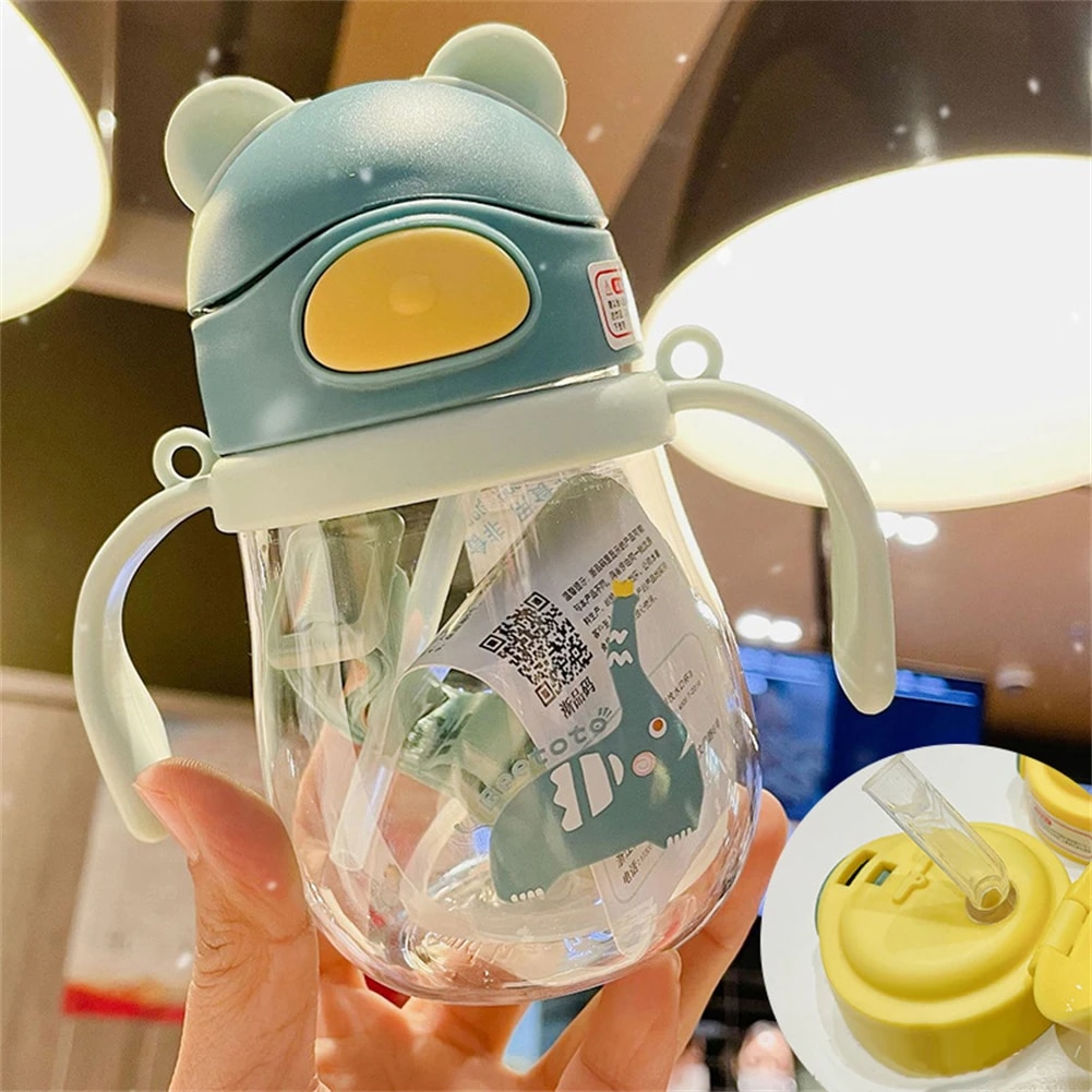 Portable Mini Baby Cup With Shoulder Convenient Kawaii School Straw Cup ...