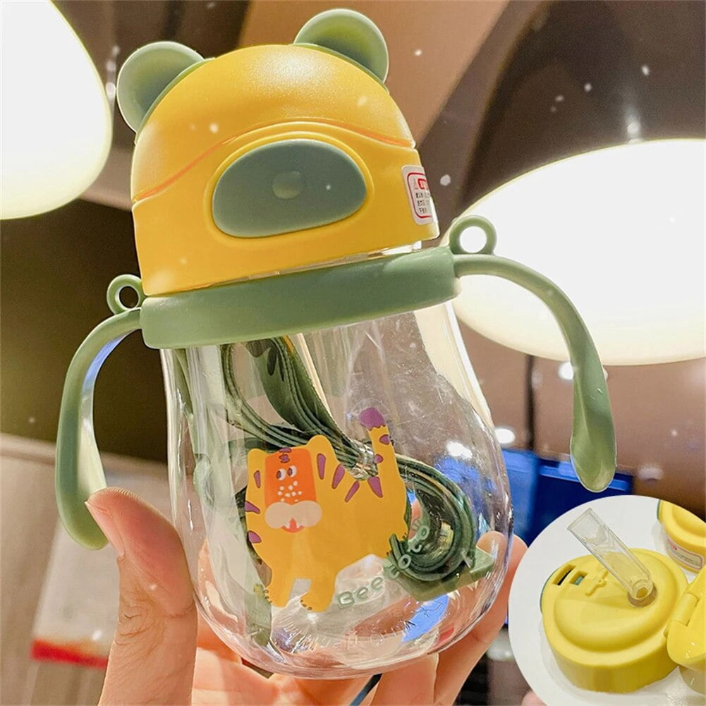 Portable Mini Baby Cup With Shoulder Convenient Kawaii School Straw Cup ...