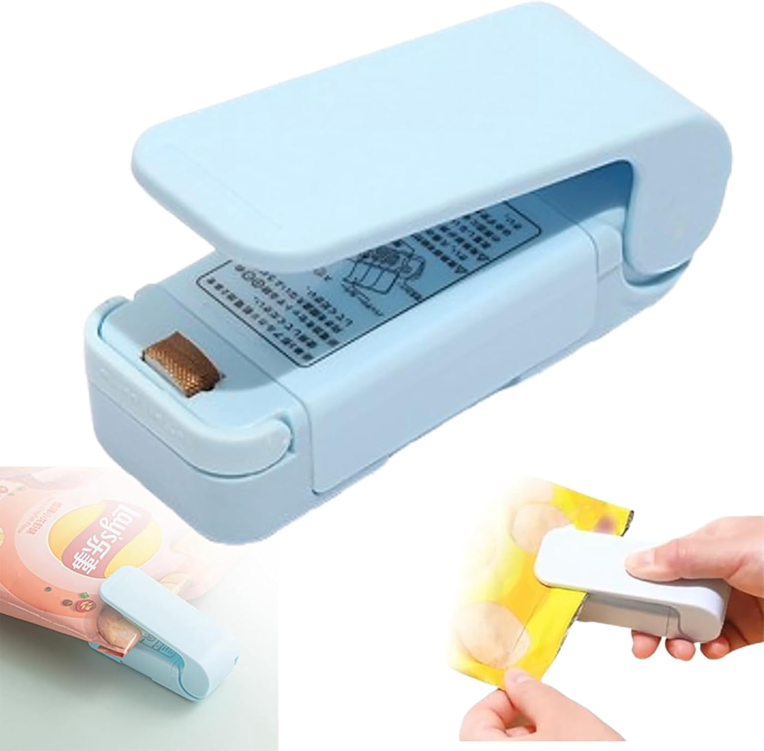 Portable Mini Bag Sealer, 2-in-1 Heat Sealer Blue - Walmart.com
