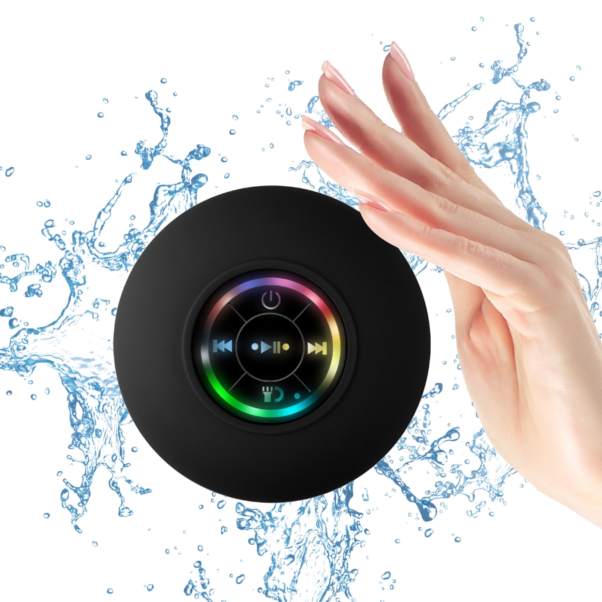 WU-MINGLU Bluetooth Floating Pool Speaker, Waterproof Mini Speaker, RGB ...