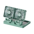 Portable Mini Dual-Head Car Fan, 5V USB Universal Solar-Powered Cooling ...