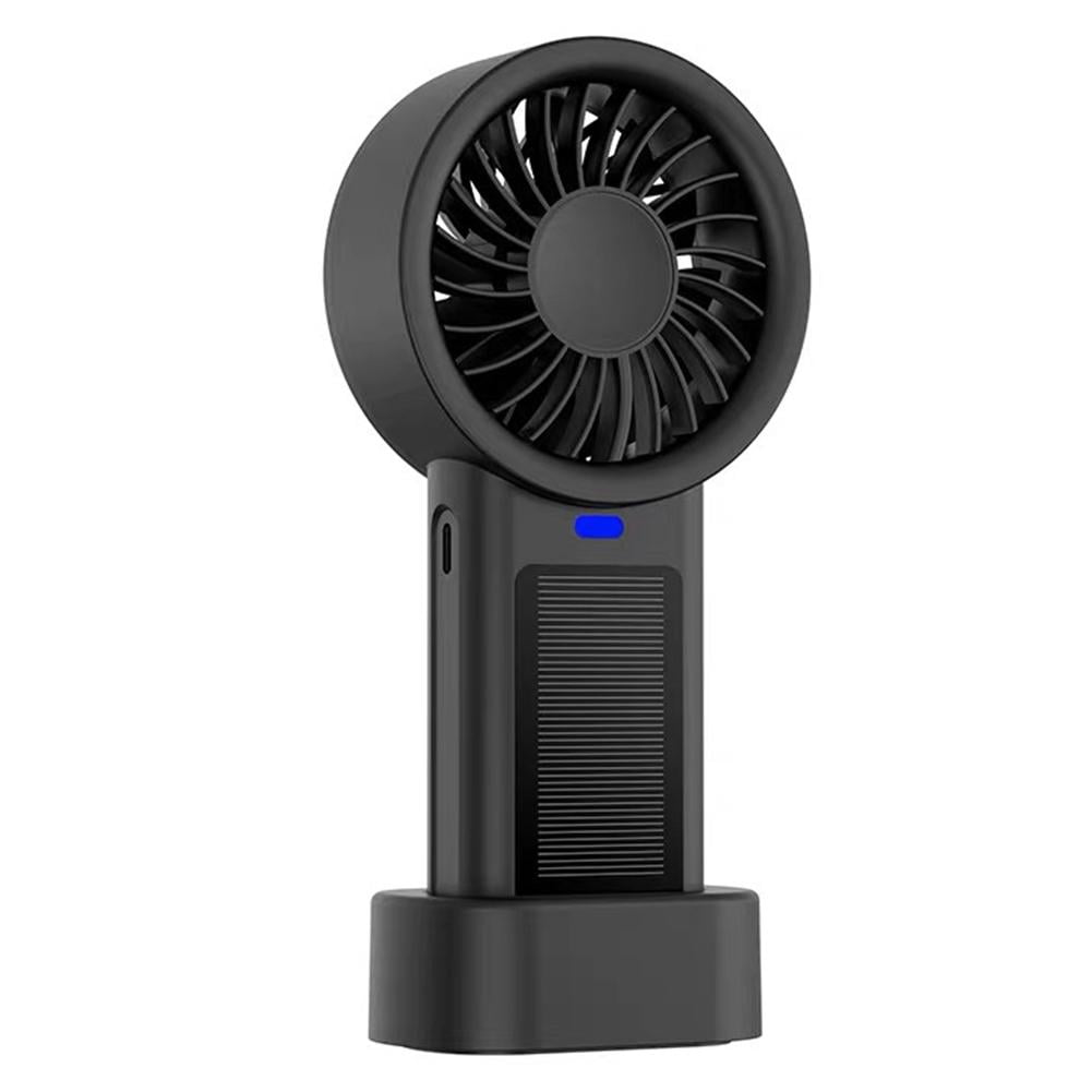 Portable Mini Fan, Solar Handheld & Desktop Fan – 5-Speed Rechargeable ...