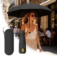 Portable Mini Folding Compact Umbrella Black UV Block Inner Coating ...