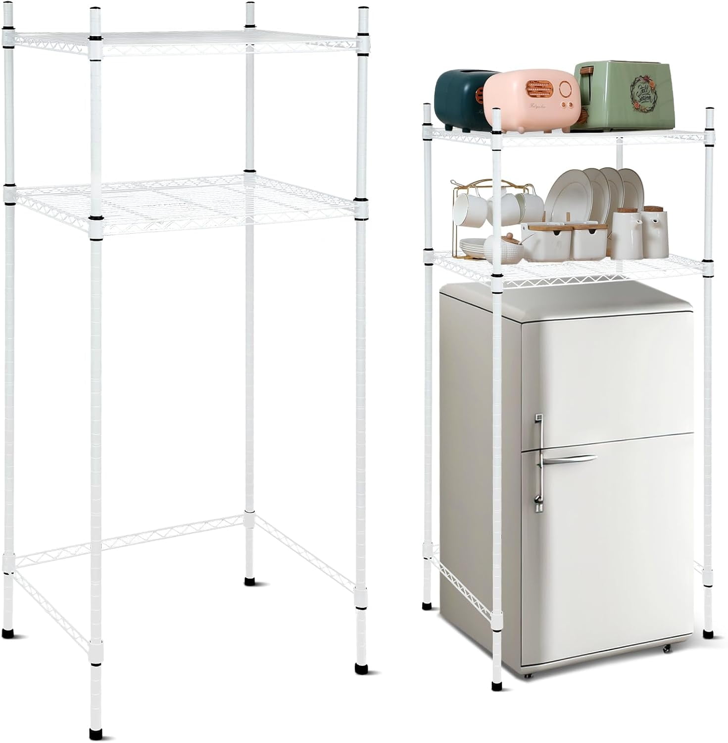 Portable Mini Fridge and Microwave Storage Shelf 52 x 24 x 18 Inch Over ...