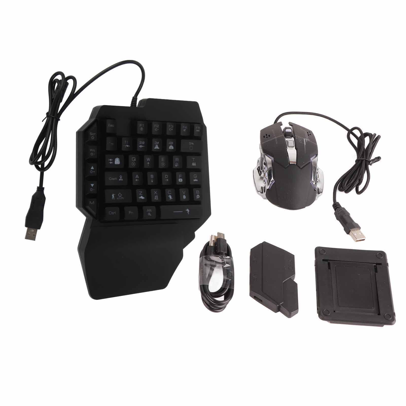 Portable Mini Gaming Keypad Mouse USB RGB Wrist Rest Half Hand 35Keys ...
