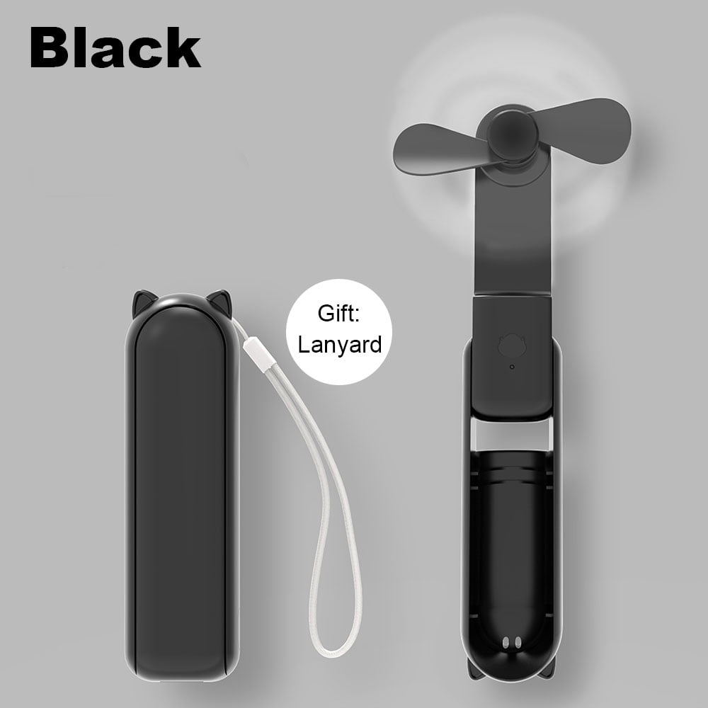 Portable Mini Handheld Fan Small Pocket Fan USB Rechargeable Battery ...