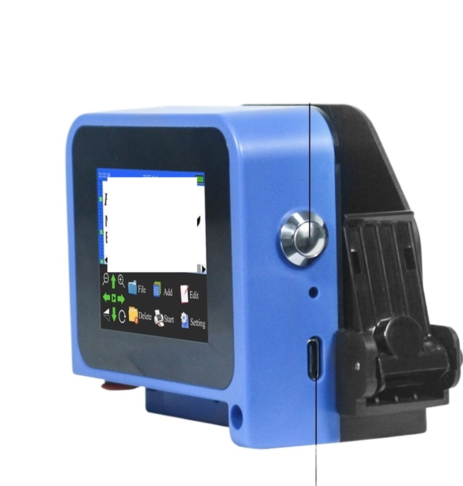Portable Mini Handheld Inkjet Printer 12.7mm For QR Barcode Batch Date ...
