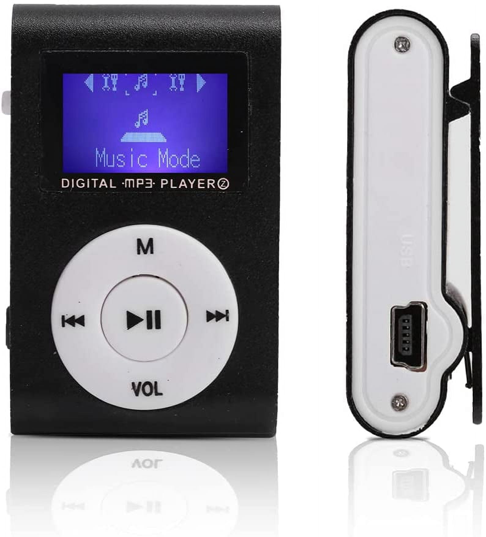 Portable Mini MP3 Music Player Sports Back‑Clip LCD Screen MP3 Support Memory Card Portable Mini ...