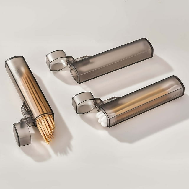 Portable Mini Plastic Toothpick Holders Box Pocket Toothpick Dispenser ...