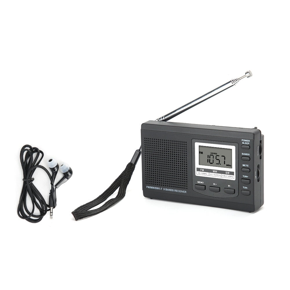 Portable Mini Radios FM/MW/SW Receiver with Digital Alarm Clock FM ...