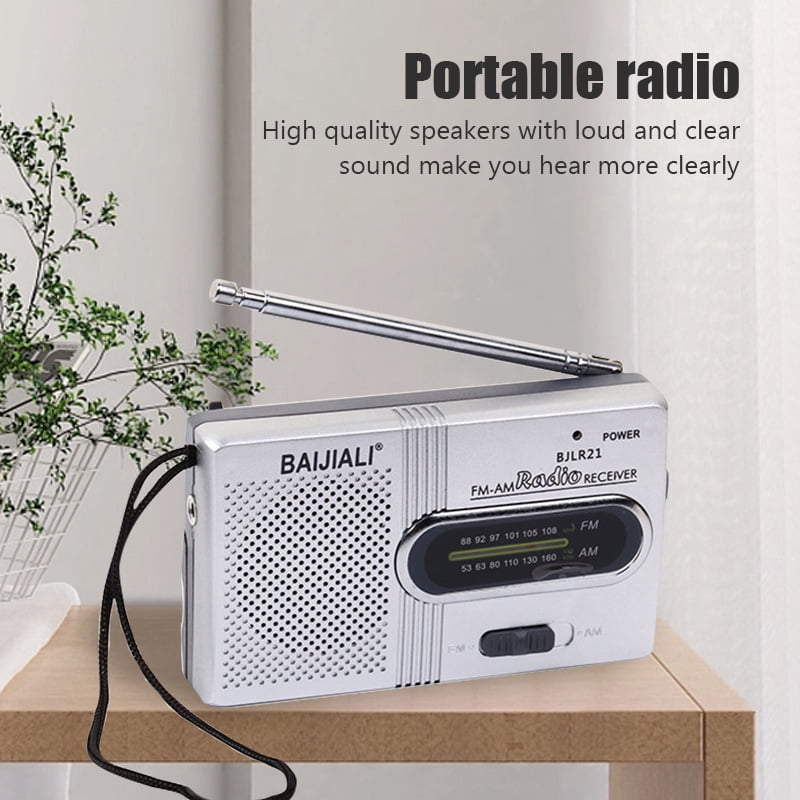 Portable Mini Retro Radio Telescopic Antenna Speaker Outdoor Dual Band ...
